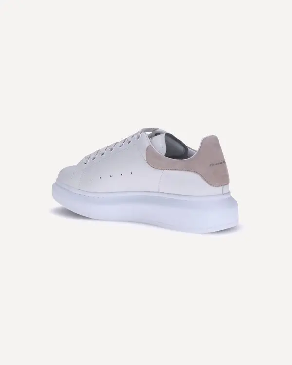 Alexander McQueen Leather Sneakers With Platform Sole - White