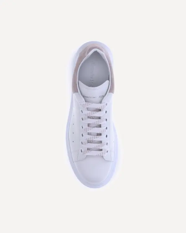 Alexander McQueen Leather Sneakers With Platform Sole - White