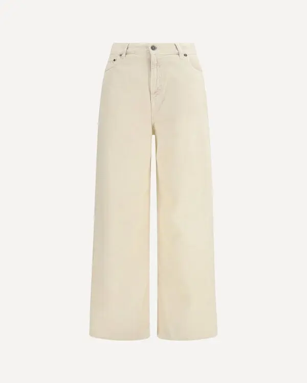 GOLDEN GOOSE Wide-leg Cotton Denim Jeans - Yellow
