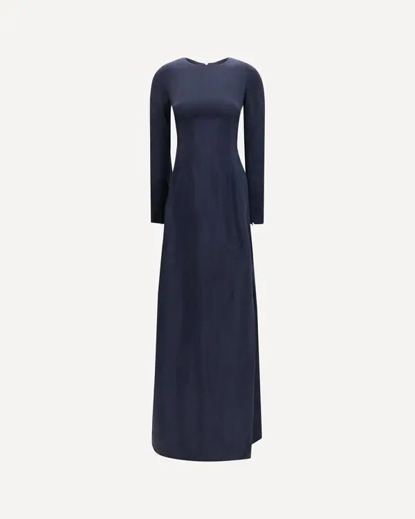 MARGIELA Maison Long Sleeve Crewneck Maxi Dress