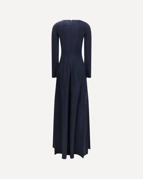 MARGIELA Maison Long Sleeve Crewneck Maxi Dress