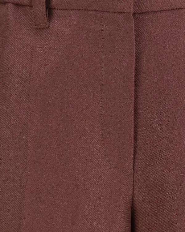 Brunello Cucinelli Linen Wide-leg Pants With Elasticated Waistband - Brown
