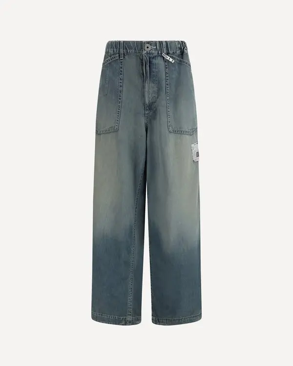 Mihara Yasuhiro Light Denim Wide Leg Pants