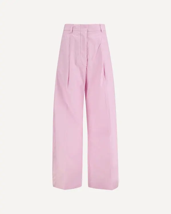 THE LATEST Wide-leg Cotton Pants - Pink