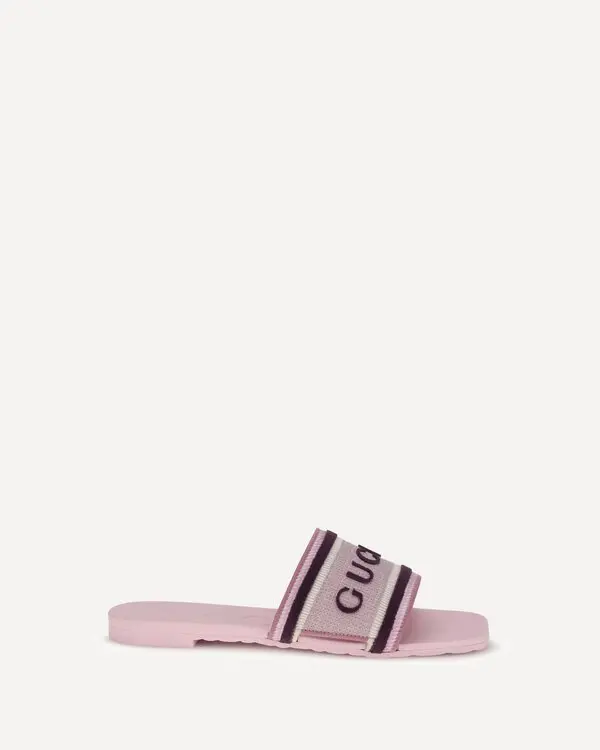 Gucci Rubber Slide Sandals - Pink
