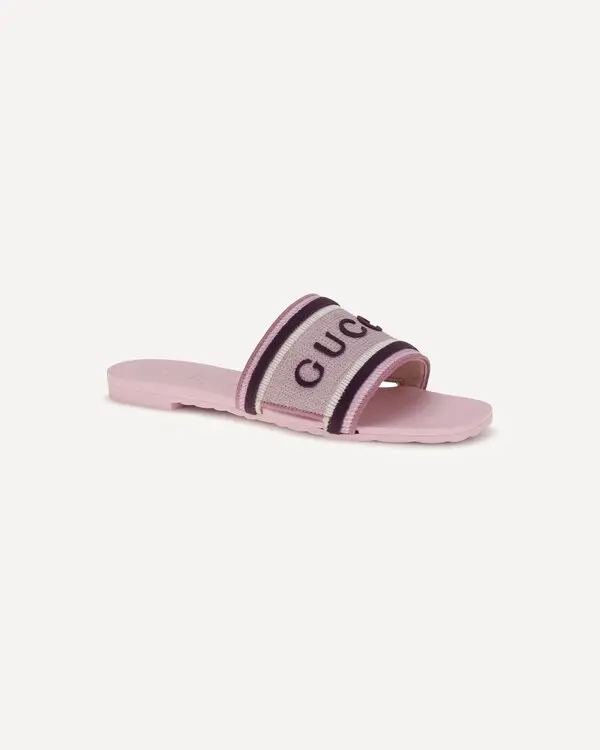 Gucci Rubber Slide Sandals - Pink