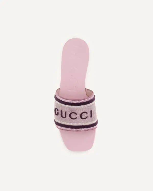 Gucci Rubber Slide Sandals - Pink