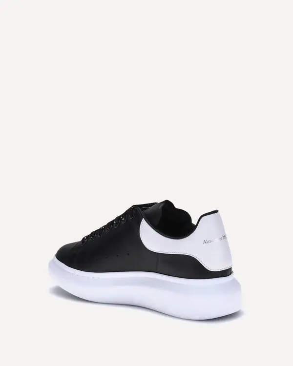 Alexander McQueen Leather Platform Sneakers - Black