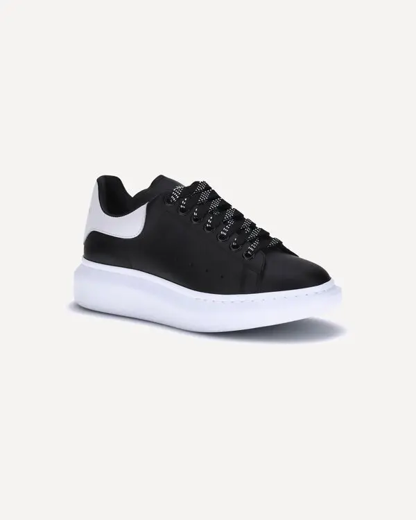 Alexander McQueen Leather Platform Sneakers - Black