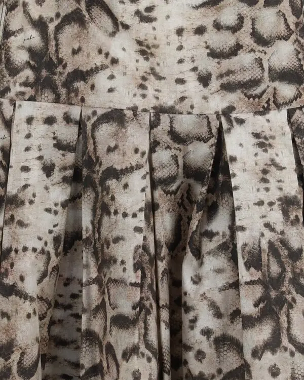 Pinko Animal Print Cut-out Dress With Pleated Skirt