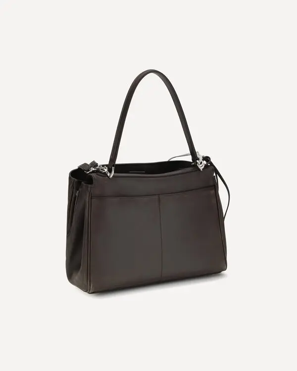 Balenciaga Small Rodeo Shoulder Bag With Top Handle And Turn Lock Closure - Brown