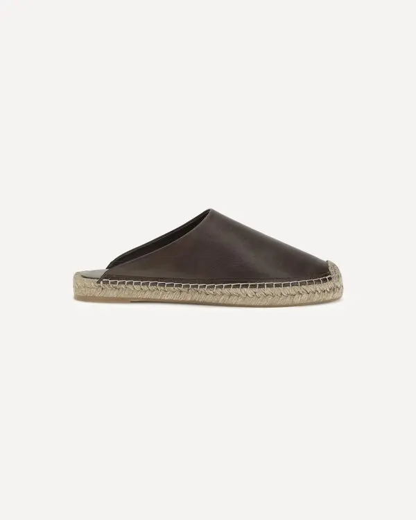 Brunello Cucinelli Leather Espadrille Mules