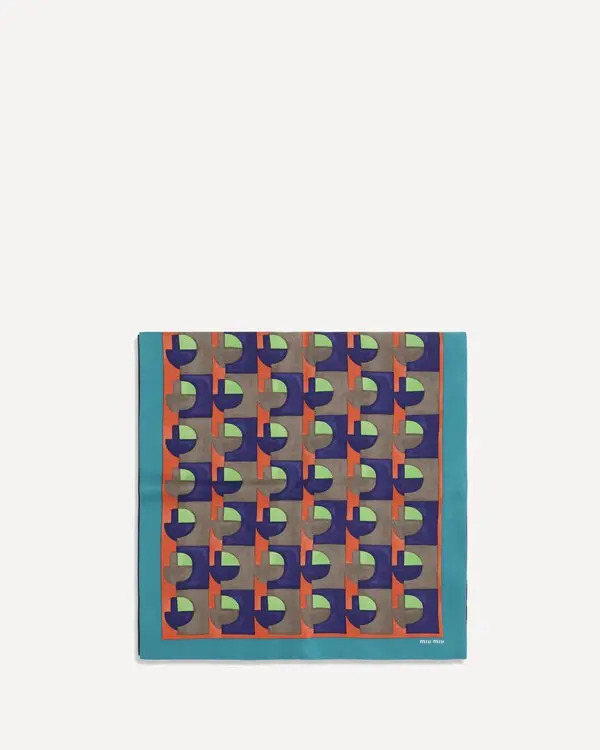 Miu Miu Geometric Print Scarf - Multicolour