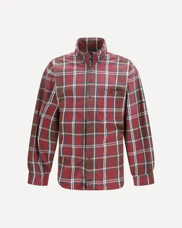 Balenciaga Zip Shirt In Cotton-bend Fanne Mae