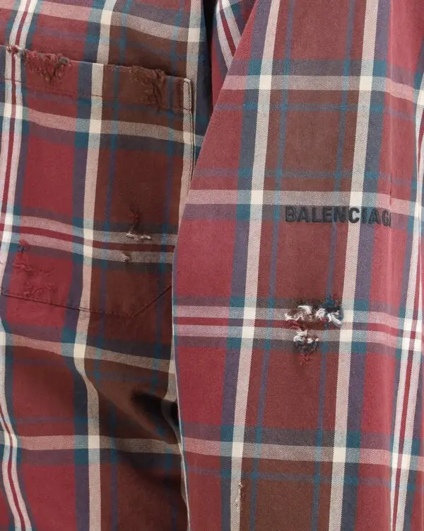 Balenciaga Zip Shirt In Cotton-bend Fanne Mae