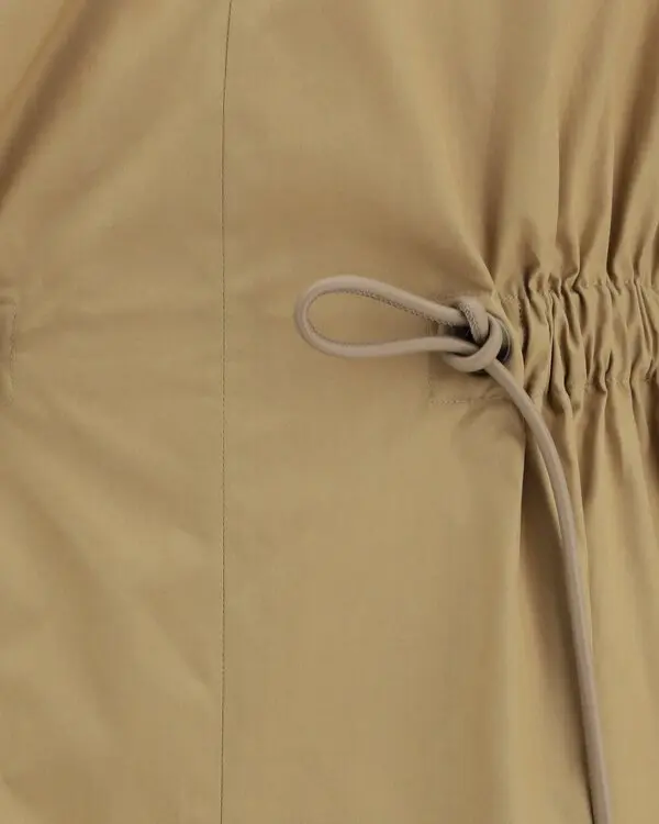 Max Mara Pedaggi Midi Dress In Cotton Poplin - Beige