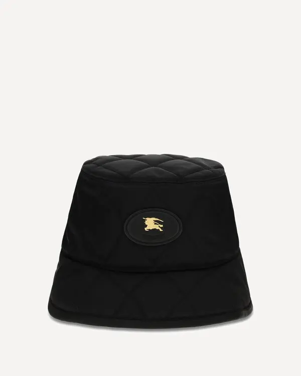 Burberry Quilted Nylon Horseshoe Bucket Hat - Black