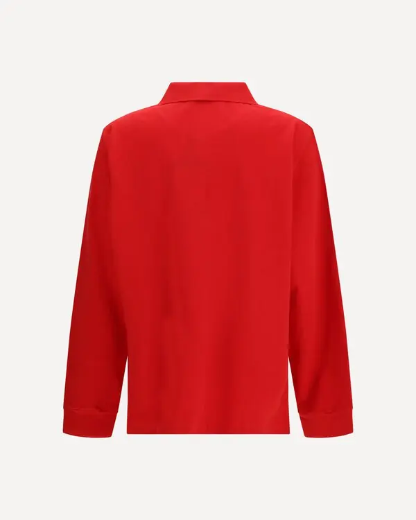 Prada Long-sleeve Cotton Piqué Polo