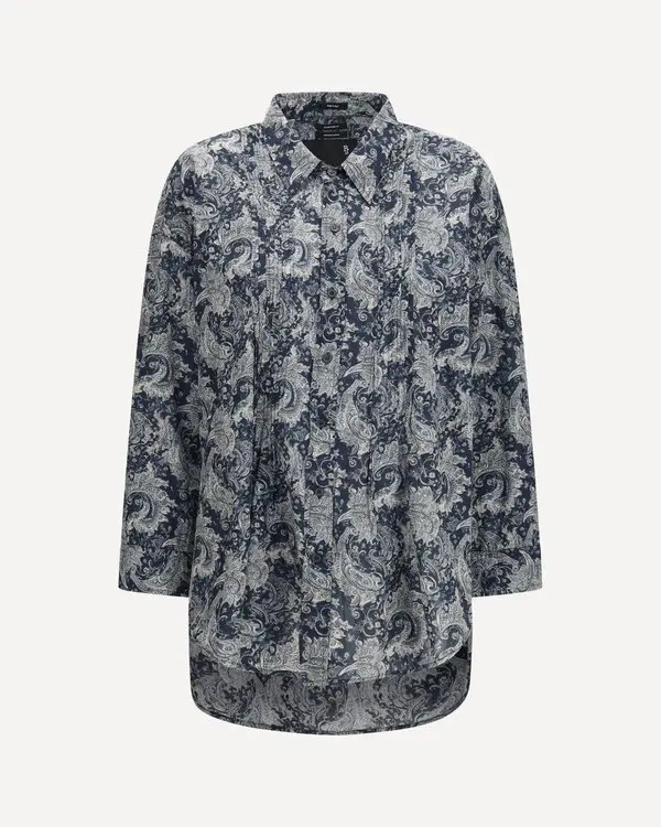 R13 Pintuck Drop Neck Shirt