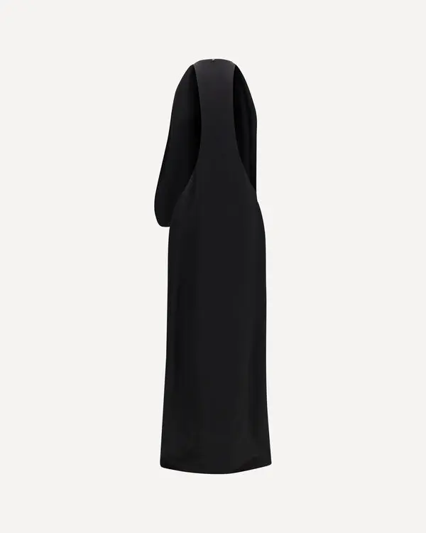 Max Mara Sportmax Dolmen Halter Neck Maxi Dress - Black