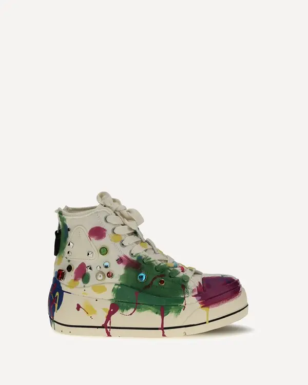 R13 High Top Platform Sneakers - Multicolour
