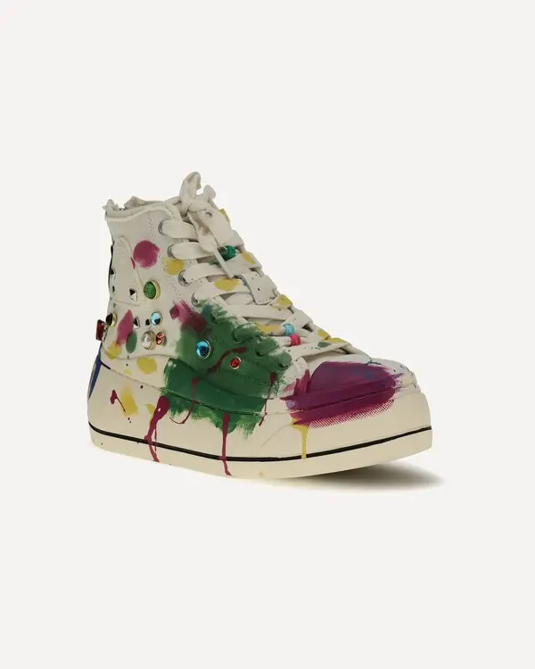 R13 High Top Platform Sneakers - Multicolour