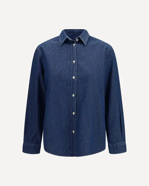 DEPERLU Cotton Shirt - Blue