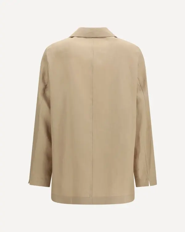LARDINI Single-breasted Wool And Cotton Jacket With Notch Lapel