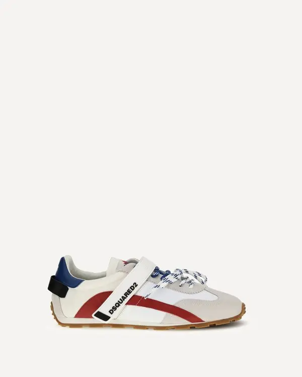 Dsquared2 Dc-642 Suede And Leather Sneakers - Multicolour
