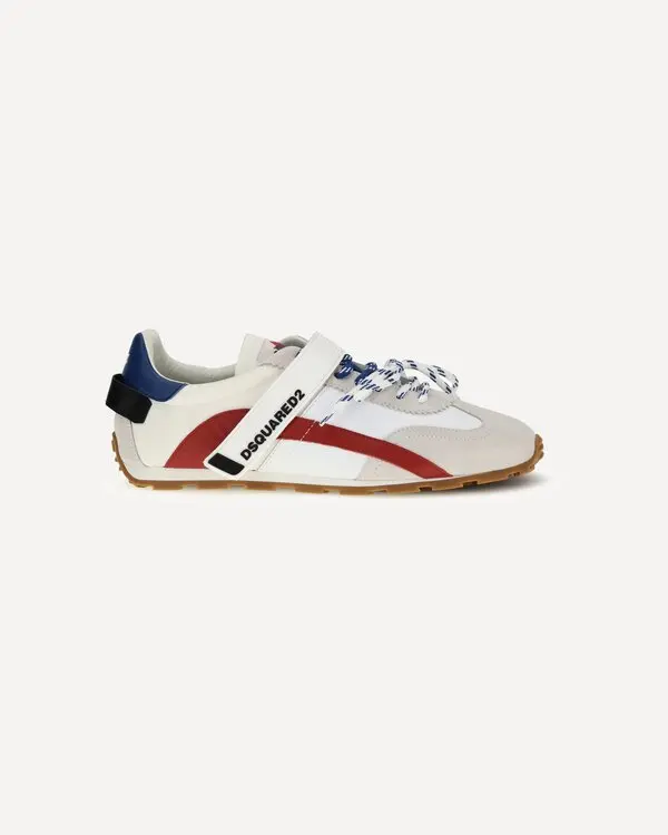 Dsquared2 Dc-642 Suede And Leather Sneakers - Multicolour