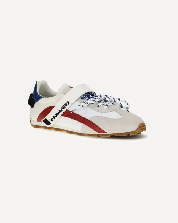 Dsquared2 Dc-642 Suede And Leather Sneakers - Multicolour