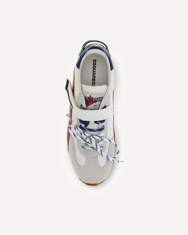 Dsquared2 Dc-642 Suede And Leather Sneakers - Multicolour