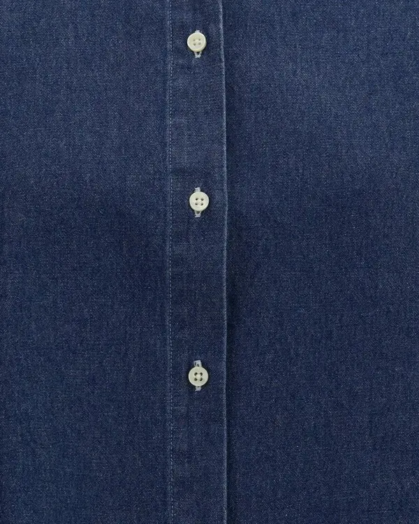 DEPERLU Cotton And Linen Blend Shirt - Blue
