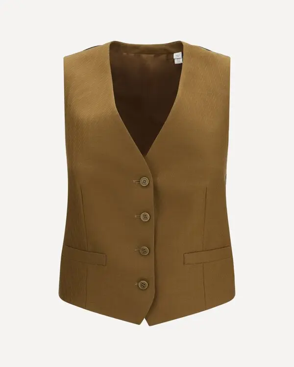 Burberry Textured Wool And Mohair Sleeveless Vest