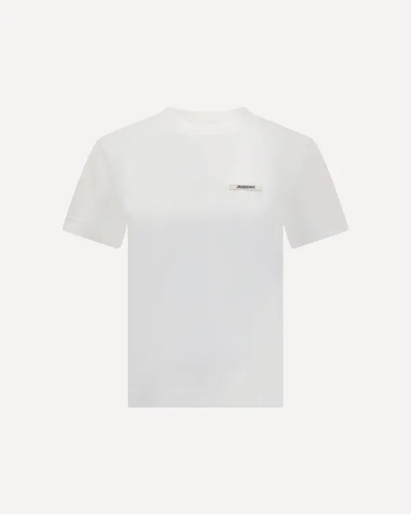Jacquemus Logo Patch Cotton T-shirt - White