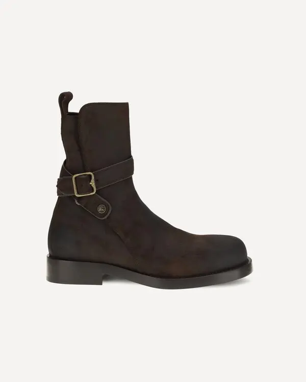 Burberry Ledger Jodphur Leather Boots