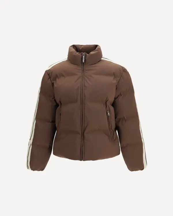 Palm Angels Classic Logo Track Down Jacket - Brown