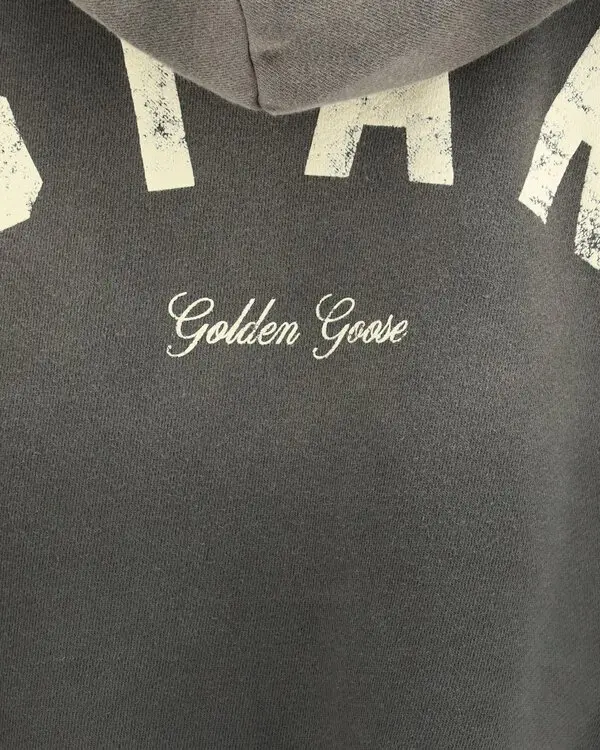 GOLDEN GOOSE Cropped Hoodie With Logo Detail