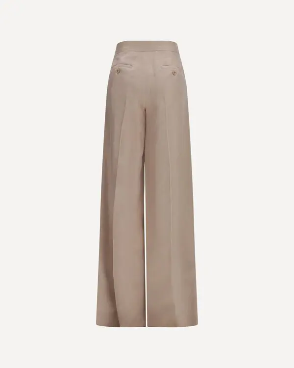 Max Mara Rasoio Silk Wide-leg Trousers - Beige