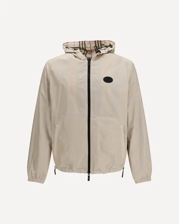 Burberry Reversible Check Hooded Jacket - Beige