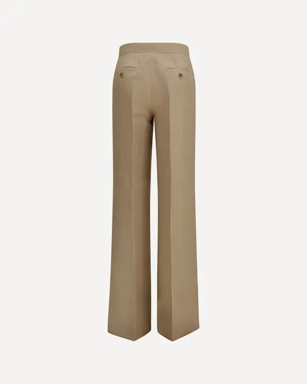 Max Mara Linen Palazzo Pants - Beige