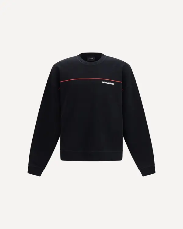 Dsquared2 Cotton Crew Neck Sweatshirt With Logo Print