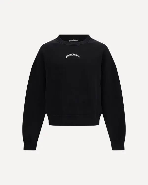 Palm Angels Curved Logo Sweatshirt