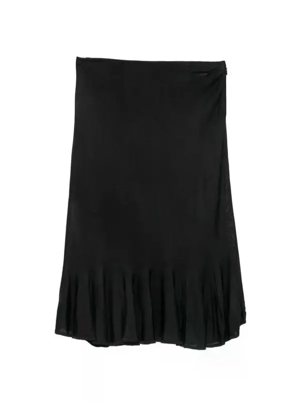 TOTEME Fluted Hem Knitted Midi Skirt