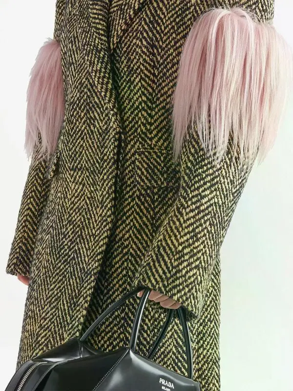 Prada Double-breasted Shearling Coat