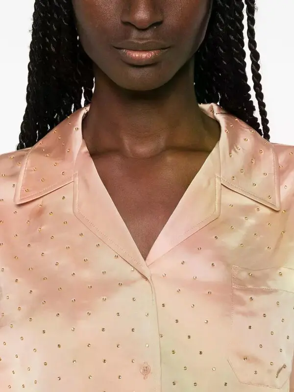 Sandro Rhinestone-embellished Cropped Shirt