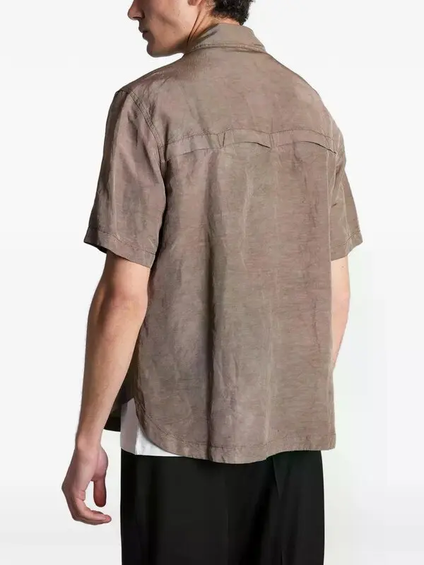 ROBERTO COLLINA Zip-up Short-sleeve Shirt