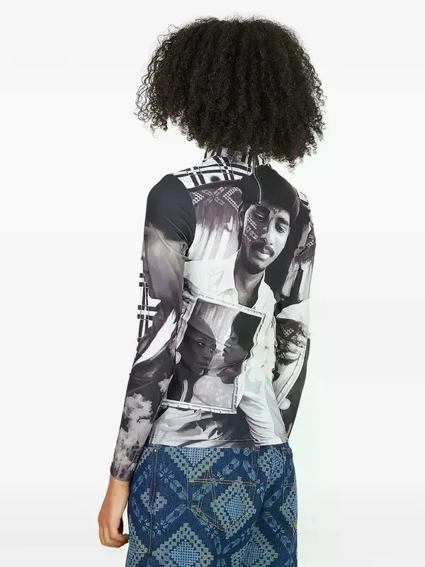 Ahluwalia Graphic High-neck Long-sleeve Top