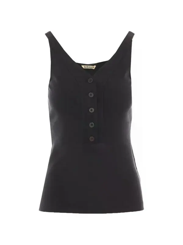 Auralee V-neck Ribbed Tank Top