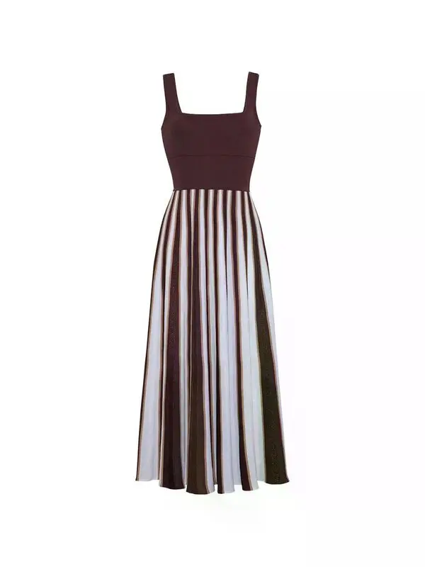 Cara Cara Waverly Striped Maxi Dress - Brown